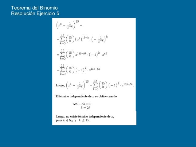 Teorema del binomio