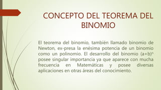 Teorema del binomio | PPTX