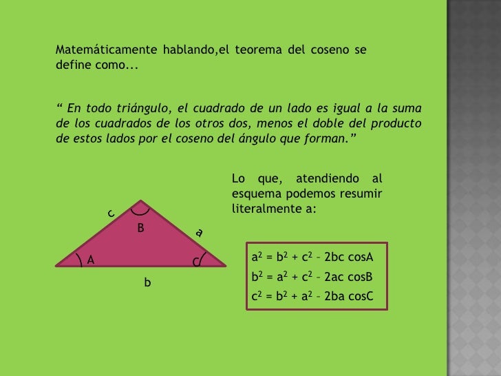 Teorema Del Coseno