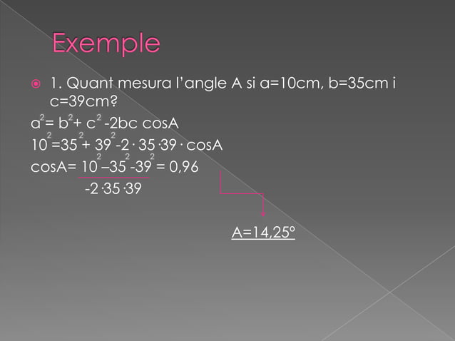 Teorema Del Cosinus | PPTX