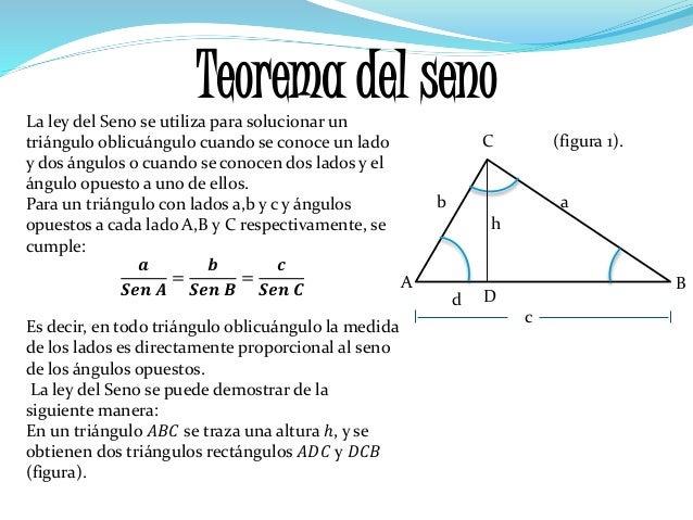 Teorema del seno y el coseno