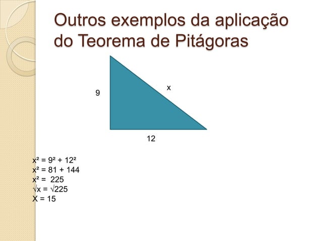 Teorema De Pitágoras Apresentação De Slide Ppt