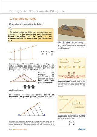 Teorema de thales eso mate | PDF