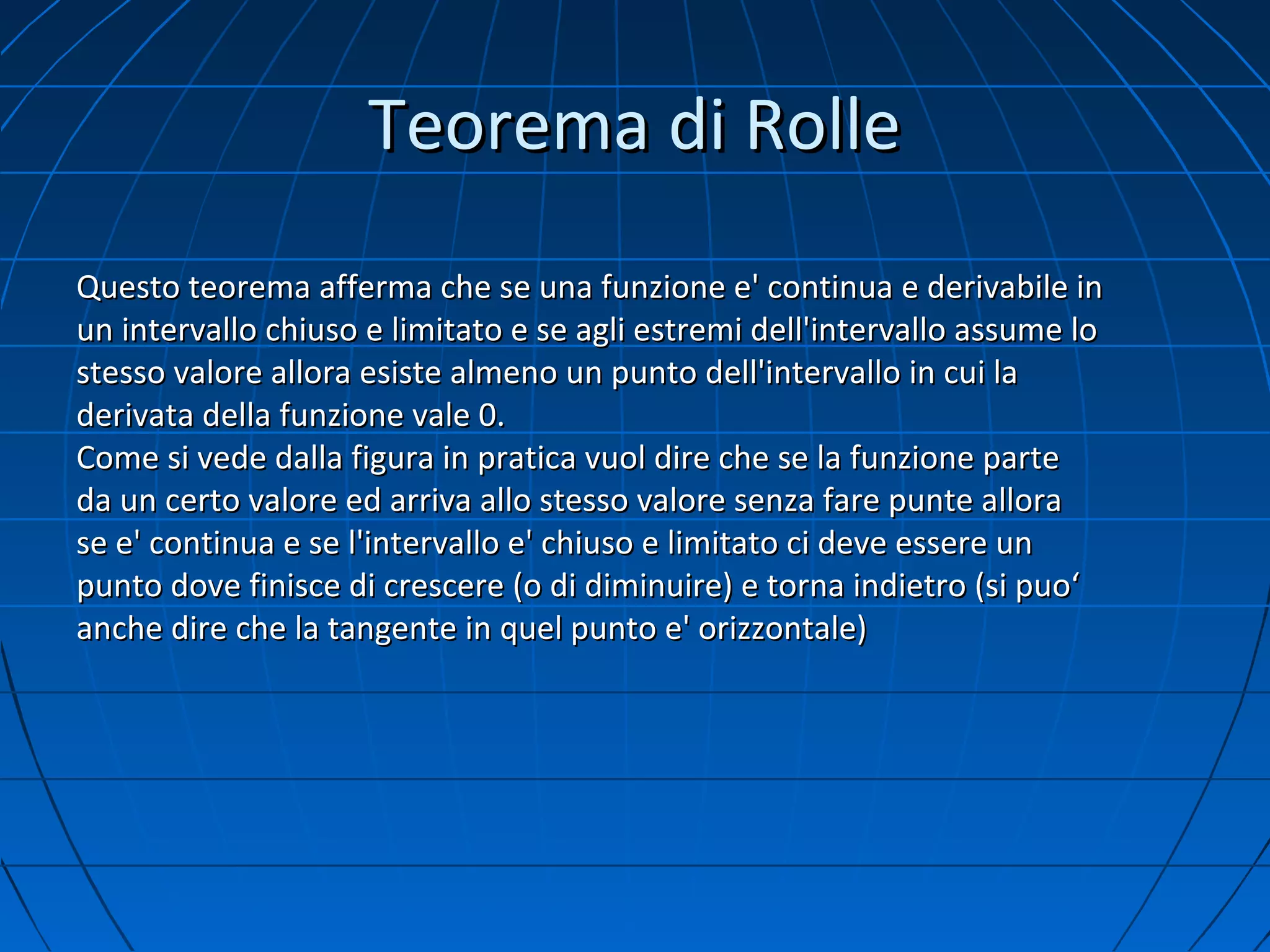 Teorema di rolle | PPT