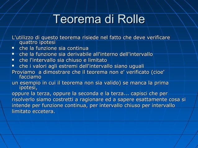 Teorema di rolle | PPT | Physics | Science