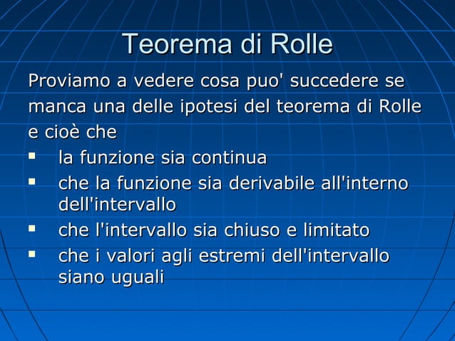 Teorema di rolle | PPT | Physics | Science