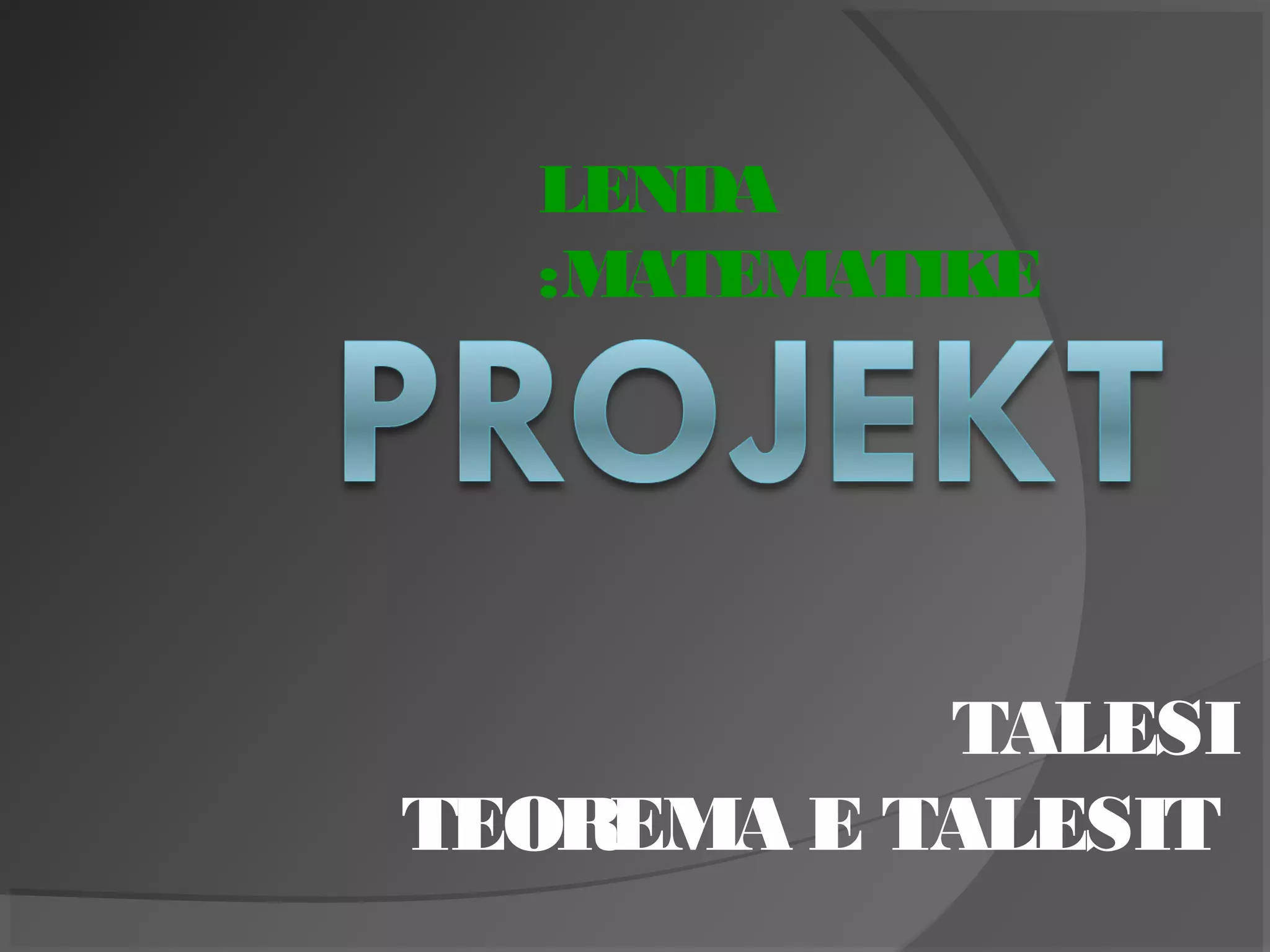 Teorema e talesit | PPT