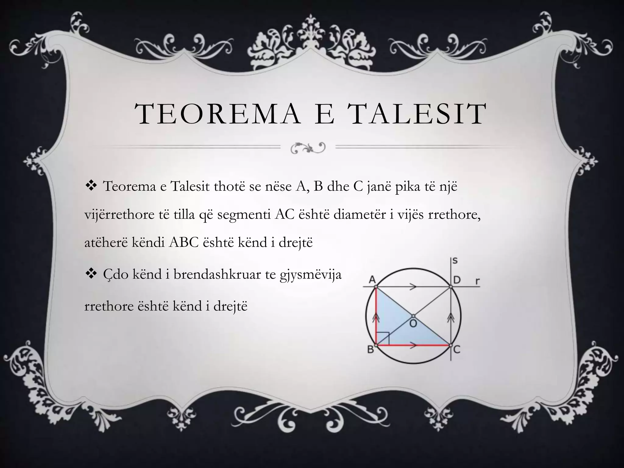 Teorema e talesit | PPTX