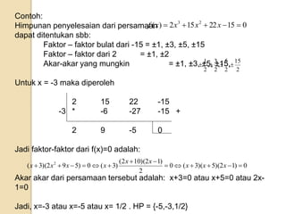 Teorema faktor kelas XI IPA | PPTX