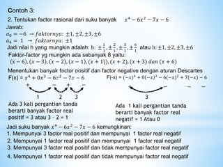 Teorema faktor bagian 3 - Menentukan Faktor Rasional-pjj ds | PPTX