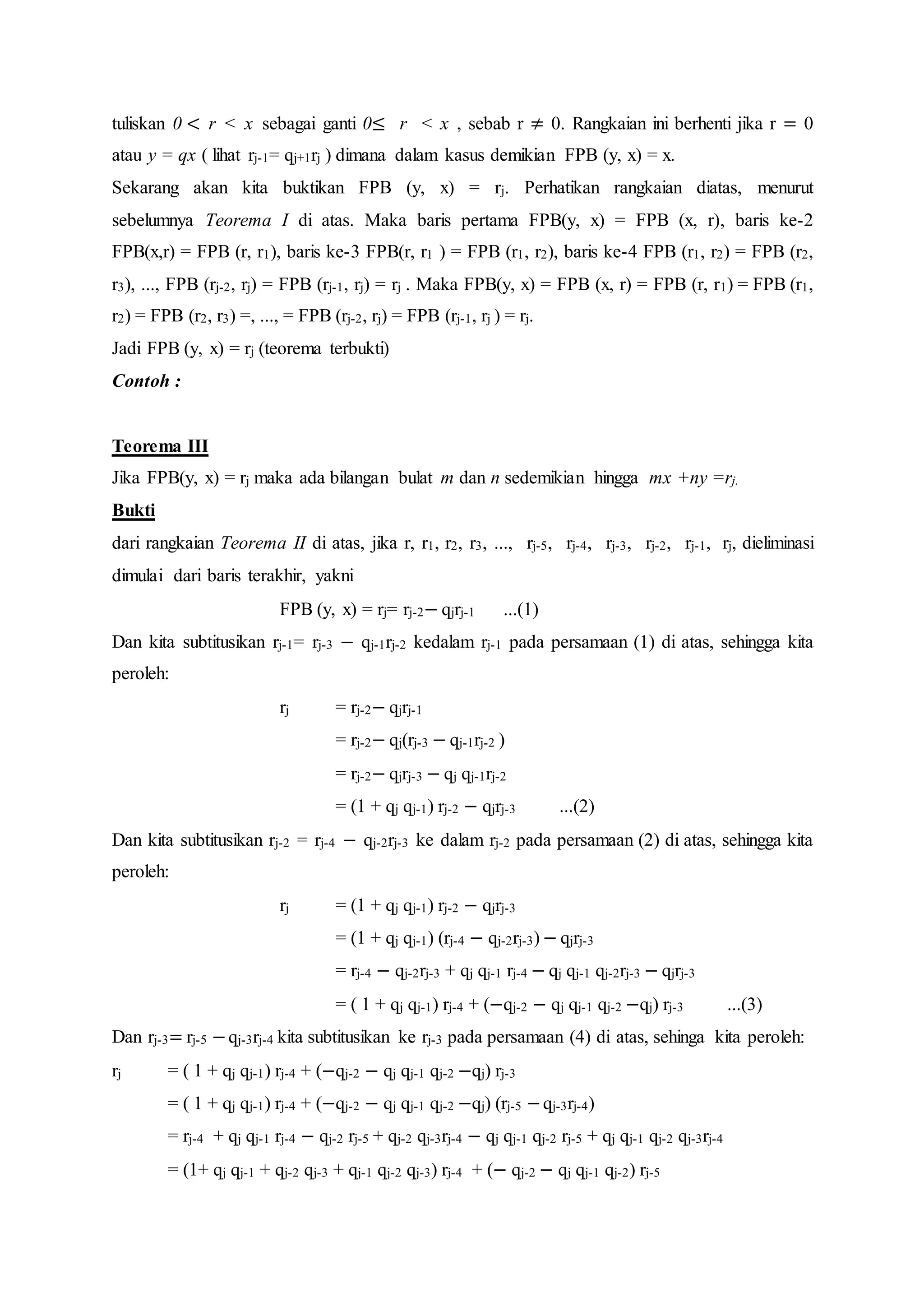 Teori bilangan (Pembuktian Teorema Uclied) | DOCX