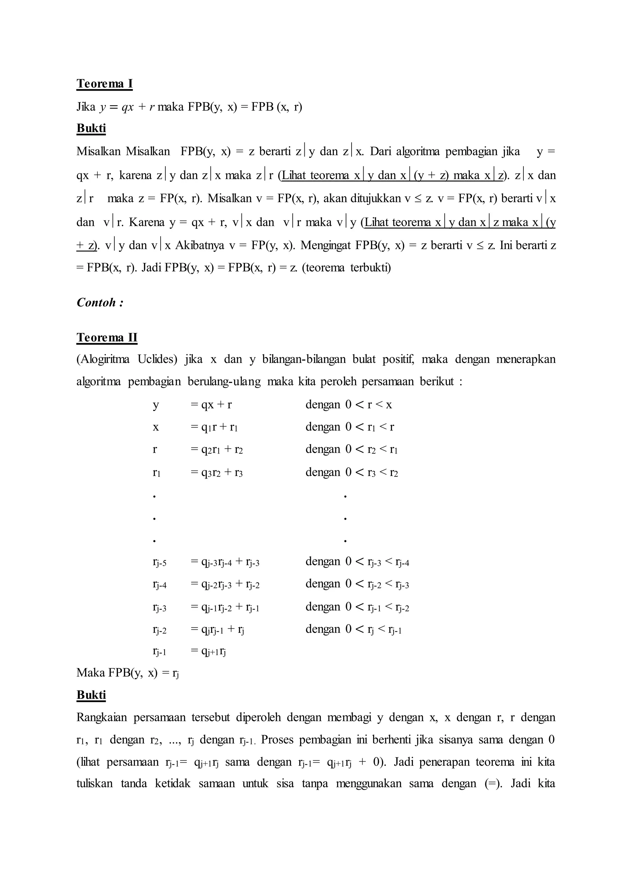 Teori Bilangan (Pembuktian Teorema Ucleid) | DOCX