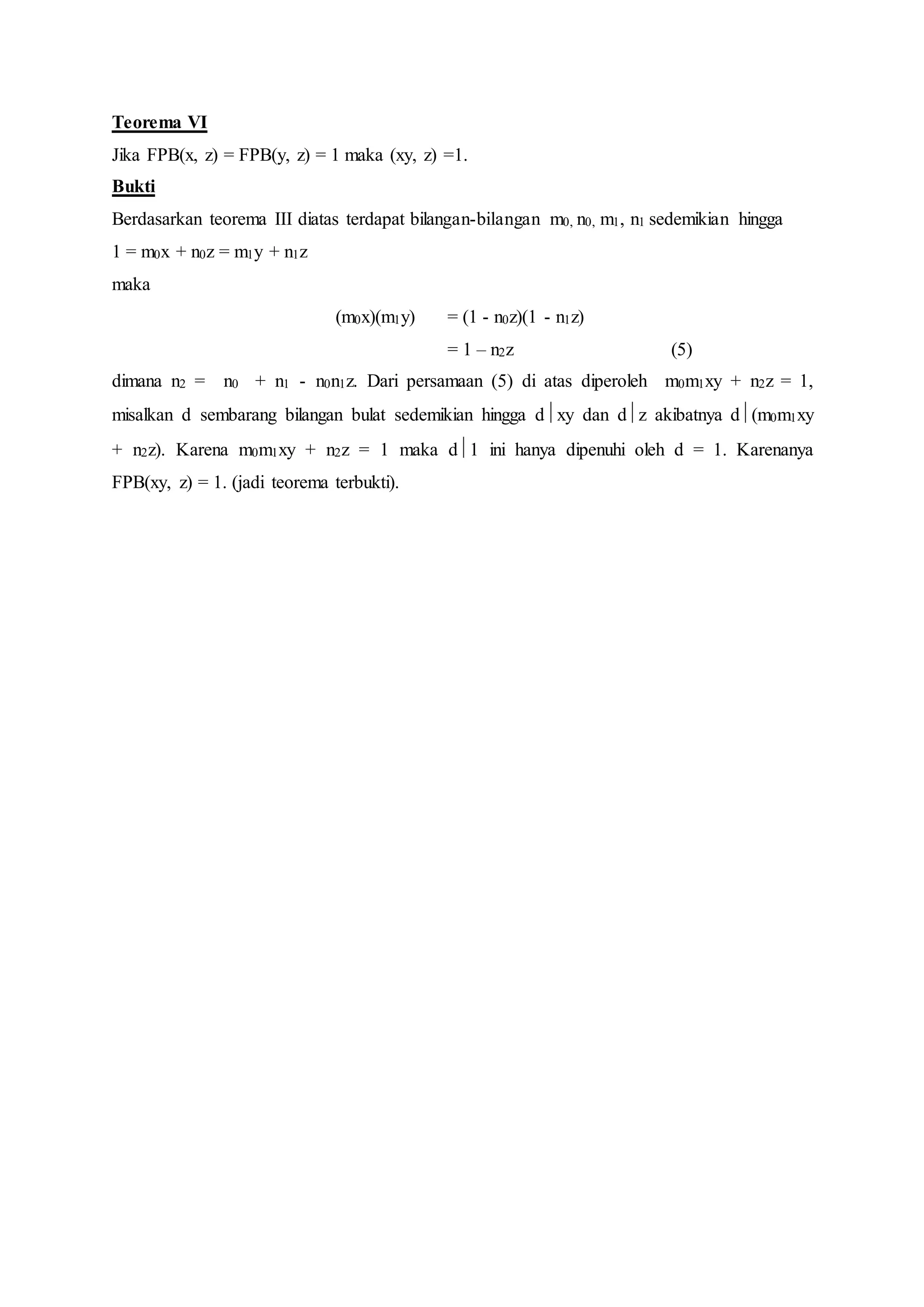 Teori Bilangan (Pembuktian Teorema Ucleid) | DOCX