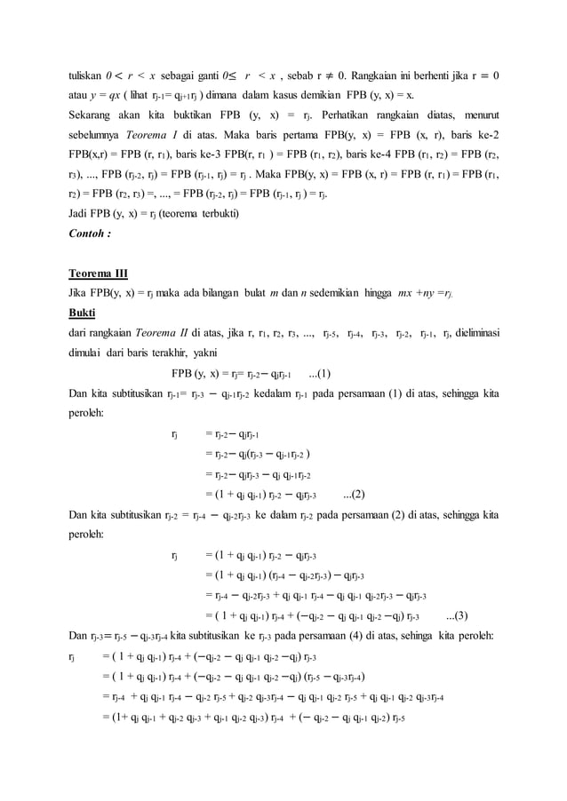 Teori Bilangan (Pembuktian Teorema Ucleid) | DOCX