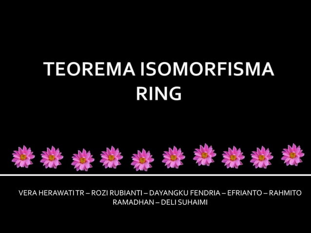 Teorema isomorfisma ring makalah | PPTX