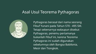 Teorema Pythagoras untuk pembelajaran matematika | PPTX