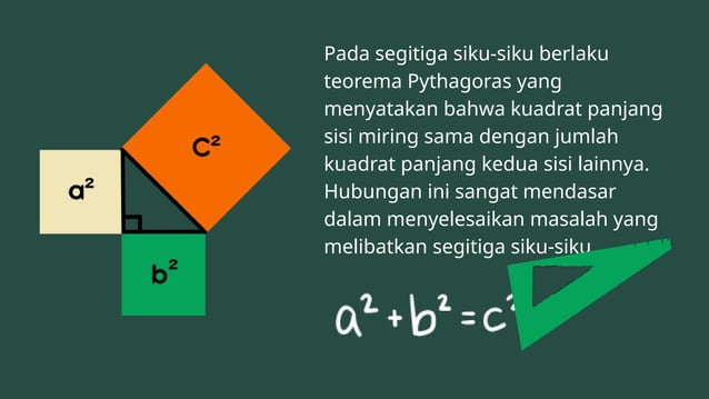 Teorema Pythagoras untuk pembelajaran matematika | PPT