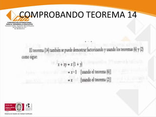 Teoremas de boole y morgan | PPTX