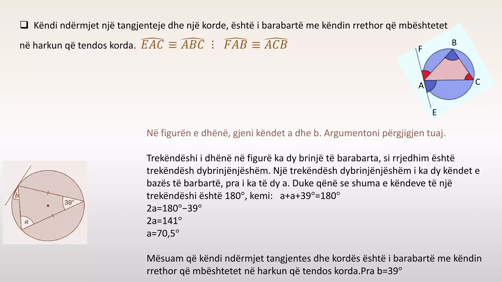 Teoremat e rrethit | PDF