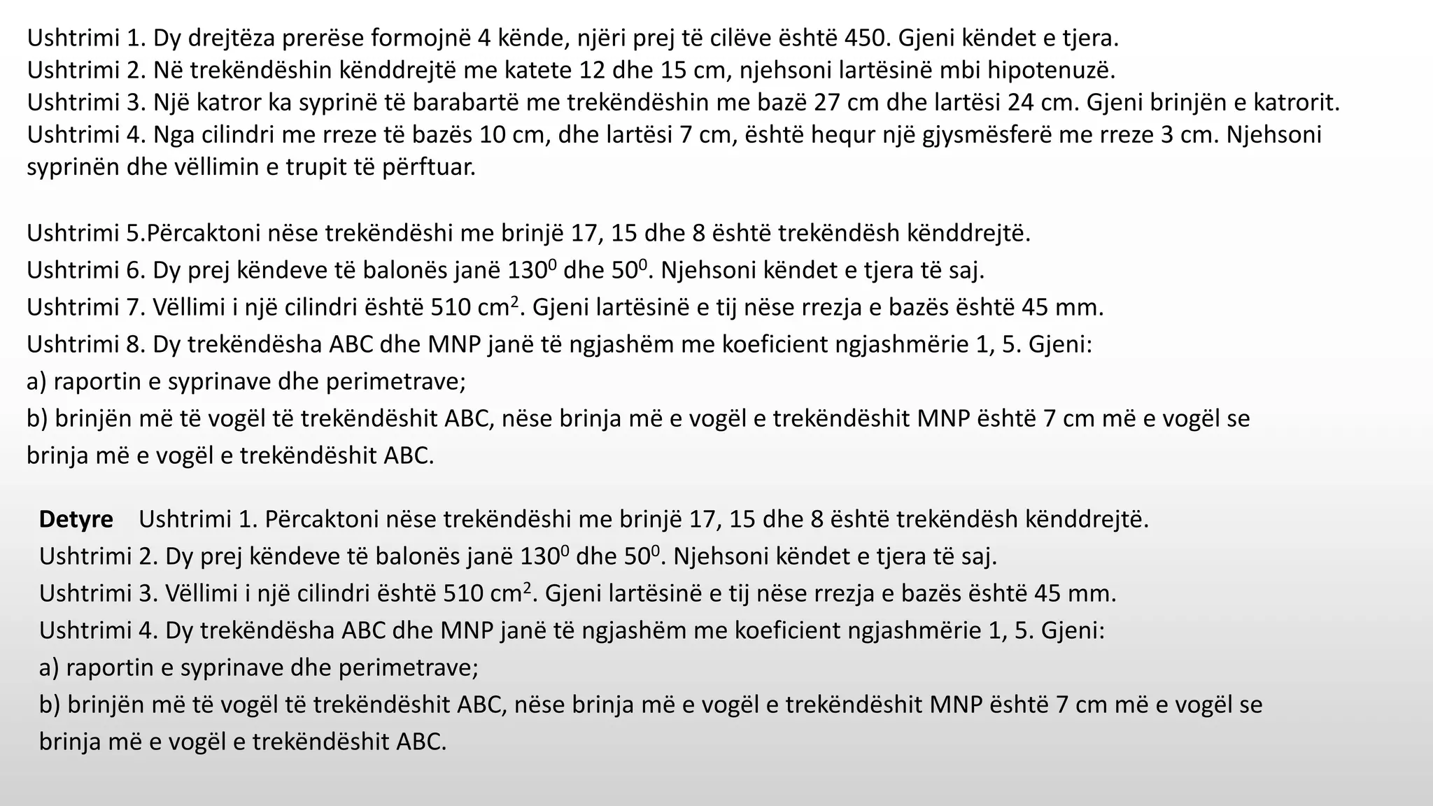 Teoremat e rrethit | PDF