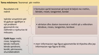Teoremat e rrethit | PDF