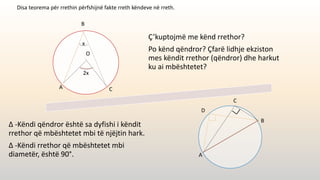 Teoremat e rrethit | PPT