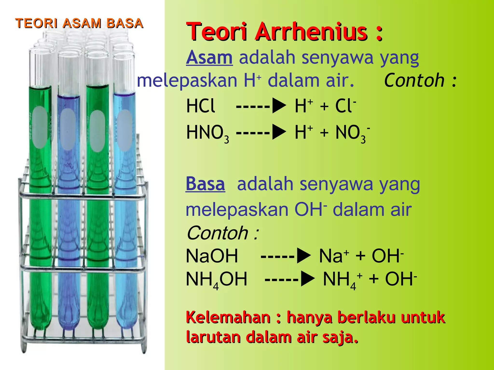 Teori asam-basa ( Lasriya sumbayak ) | PPT
