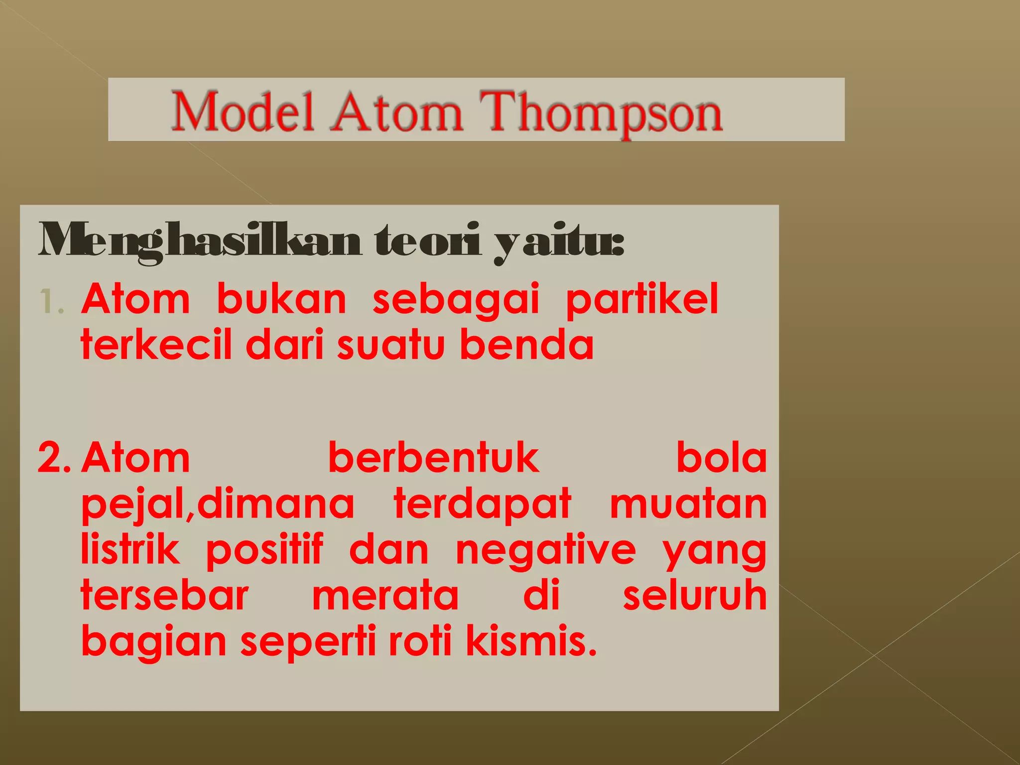Teori atom | PPT