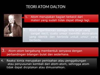 model dan teori atom (dalton sampai modern) | PPT