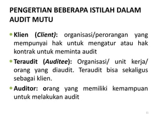 Teori audit-mutu-internal | PPTX