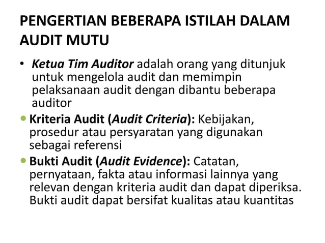Teori audit-mutu-internal | PPTX