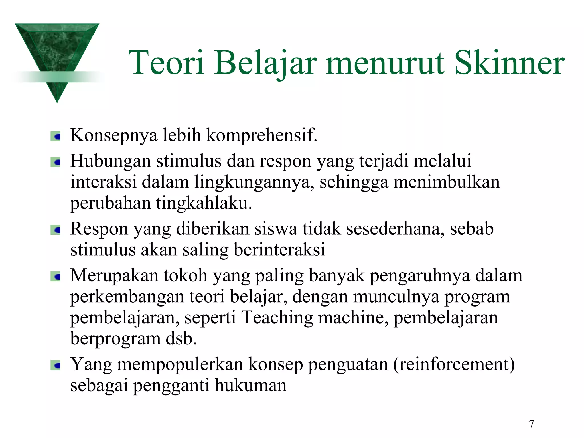 Teori belajar-behavioristik-penerapannya-dalam-pembelajaran | PPT