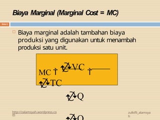Teori biaya tentang pertanian ataupun peternakan | PPT