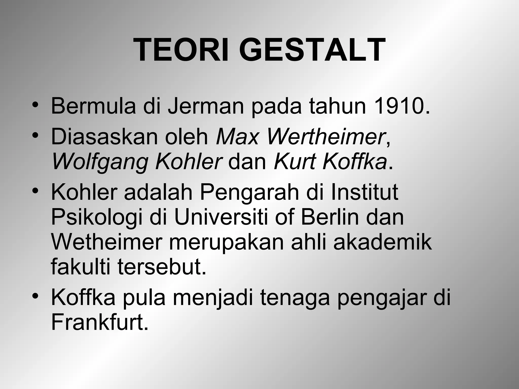 Teori gestalt ppt | PPT
