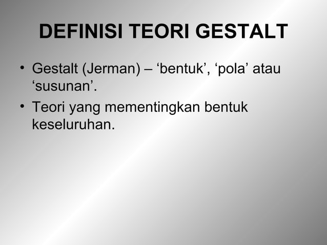 Teori gestalt ppt | PPT