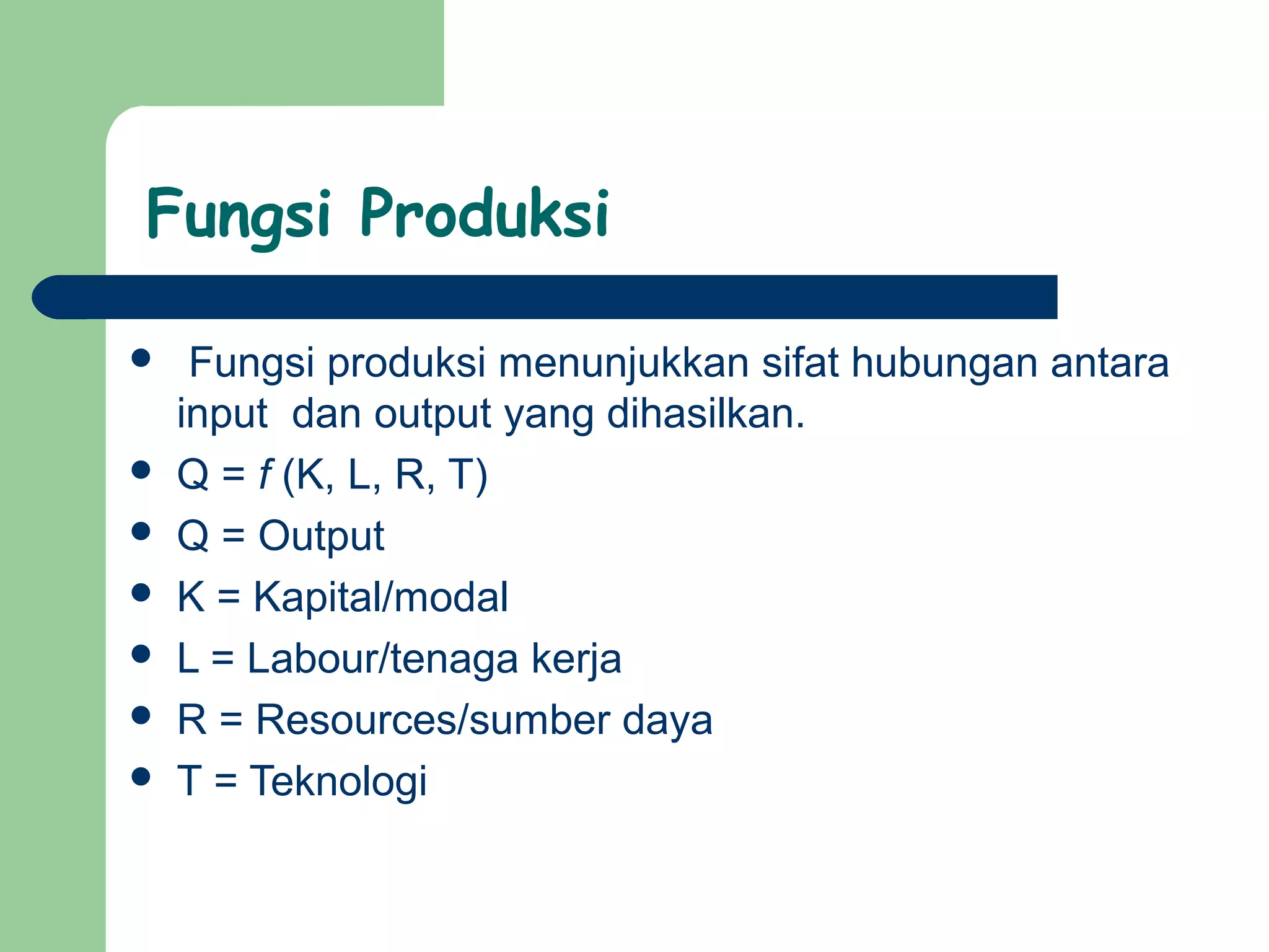 Teori produksi ppt | PPT