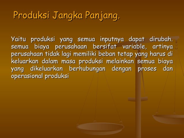 Teori produksi ppt | PPT