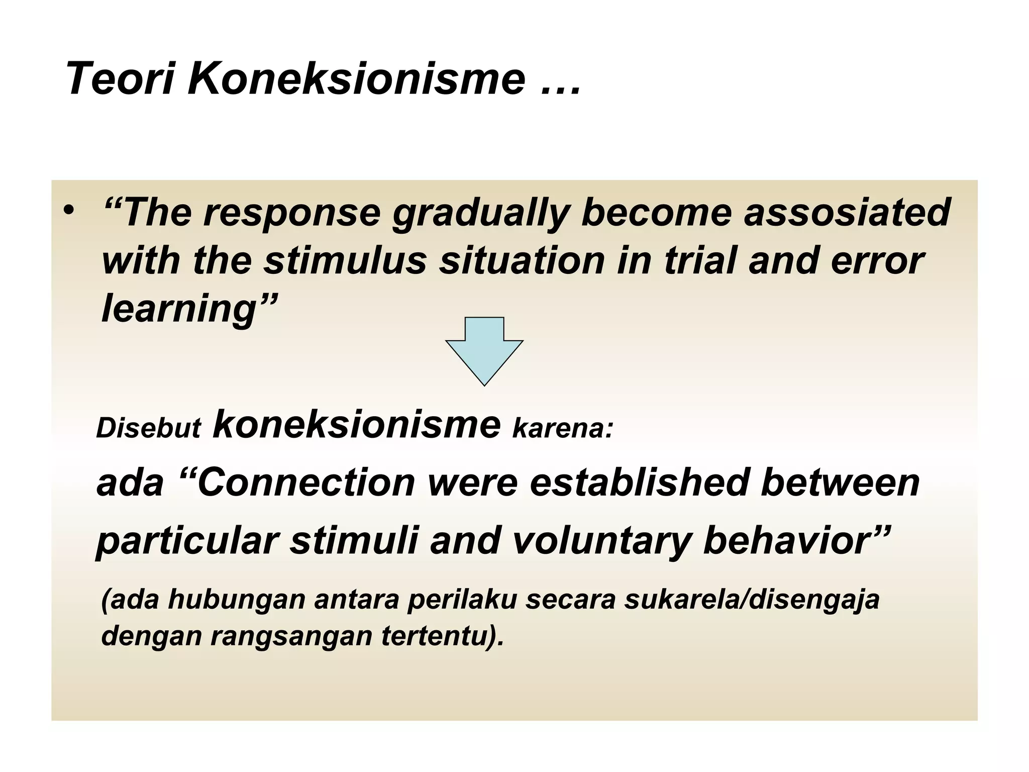 Teori teori behavioristik | PPT