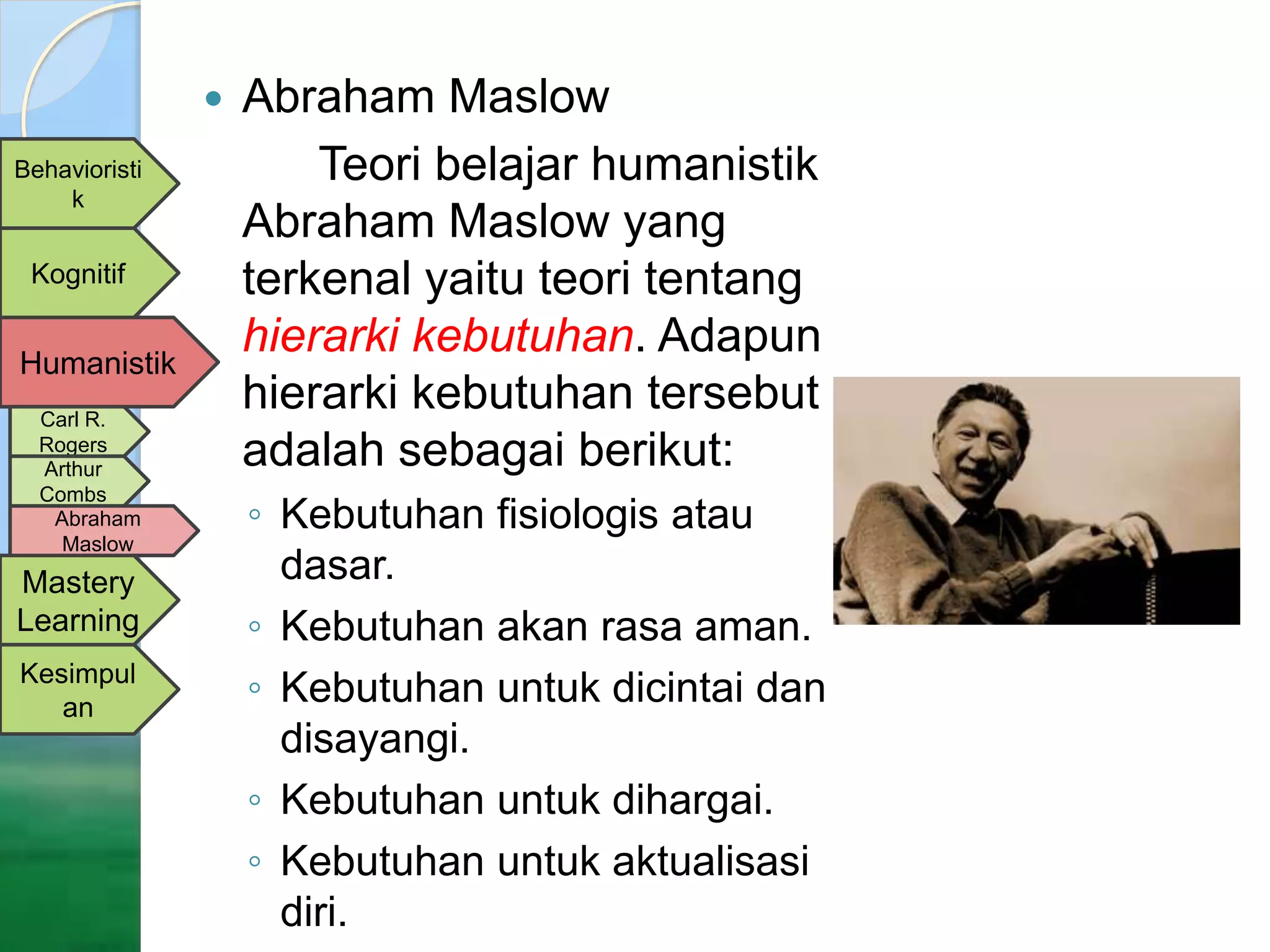 Teori-teori Belajar | PPTX