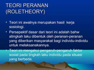 Teori teori dasar dalam psikologi sosial | PPT