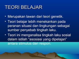 Teori teori dasar dalam psikologi sosial | PPT
