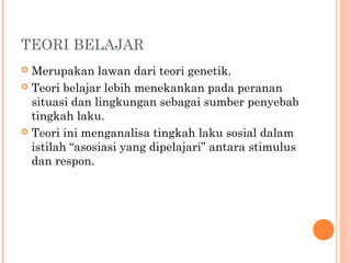Teori teori dasar dalam psikologi sosial | PPT