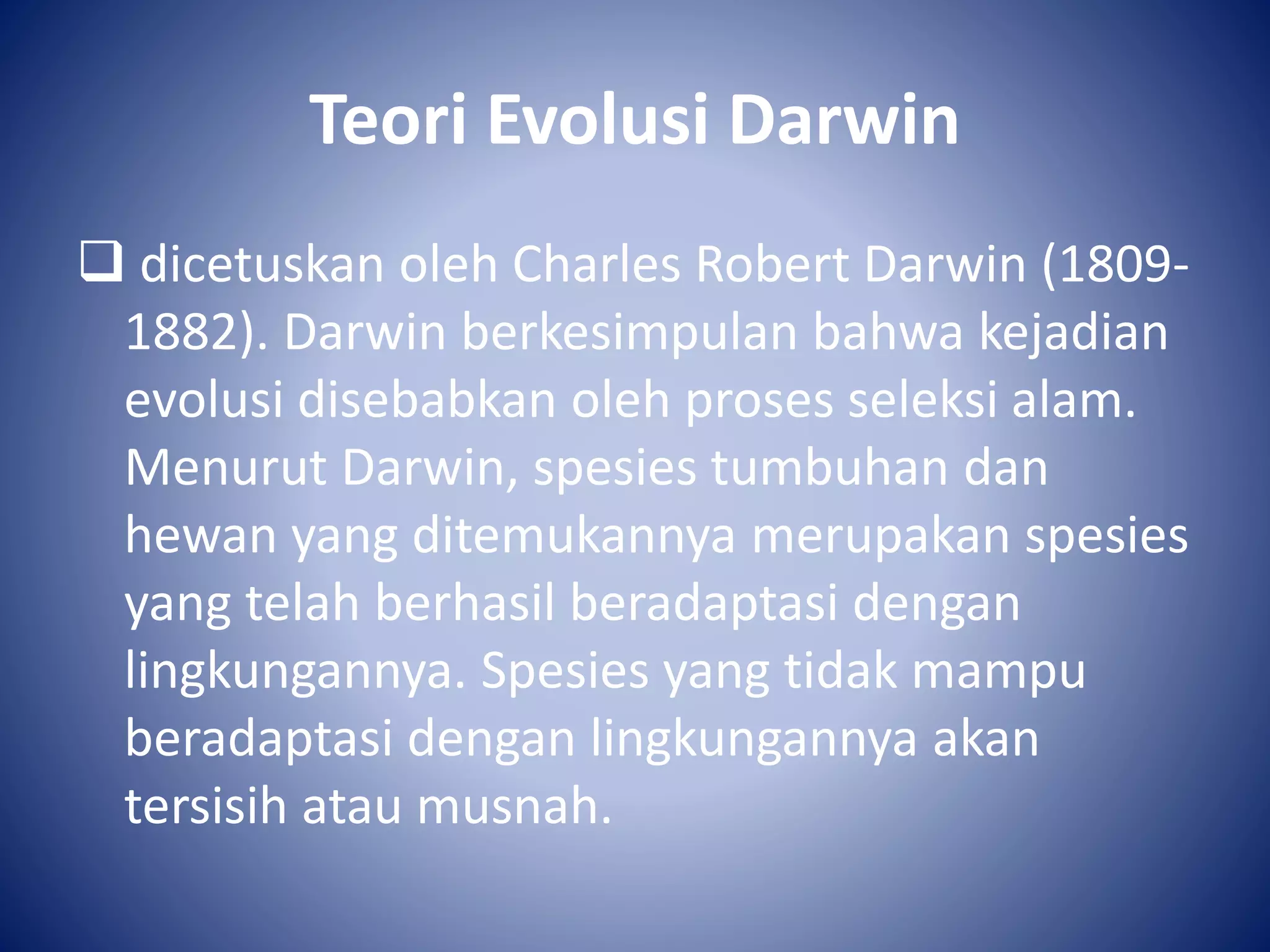 Teori Evolusi | PPTX