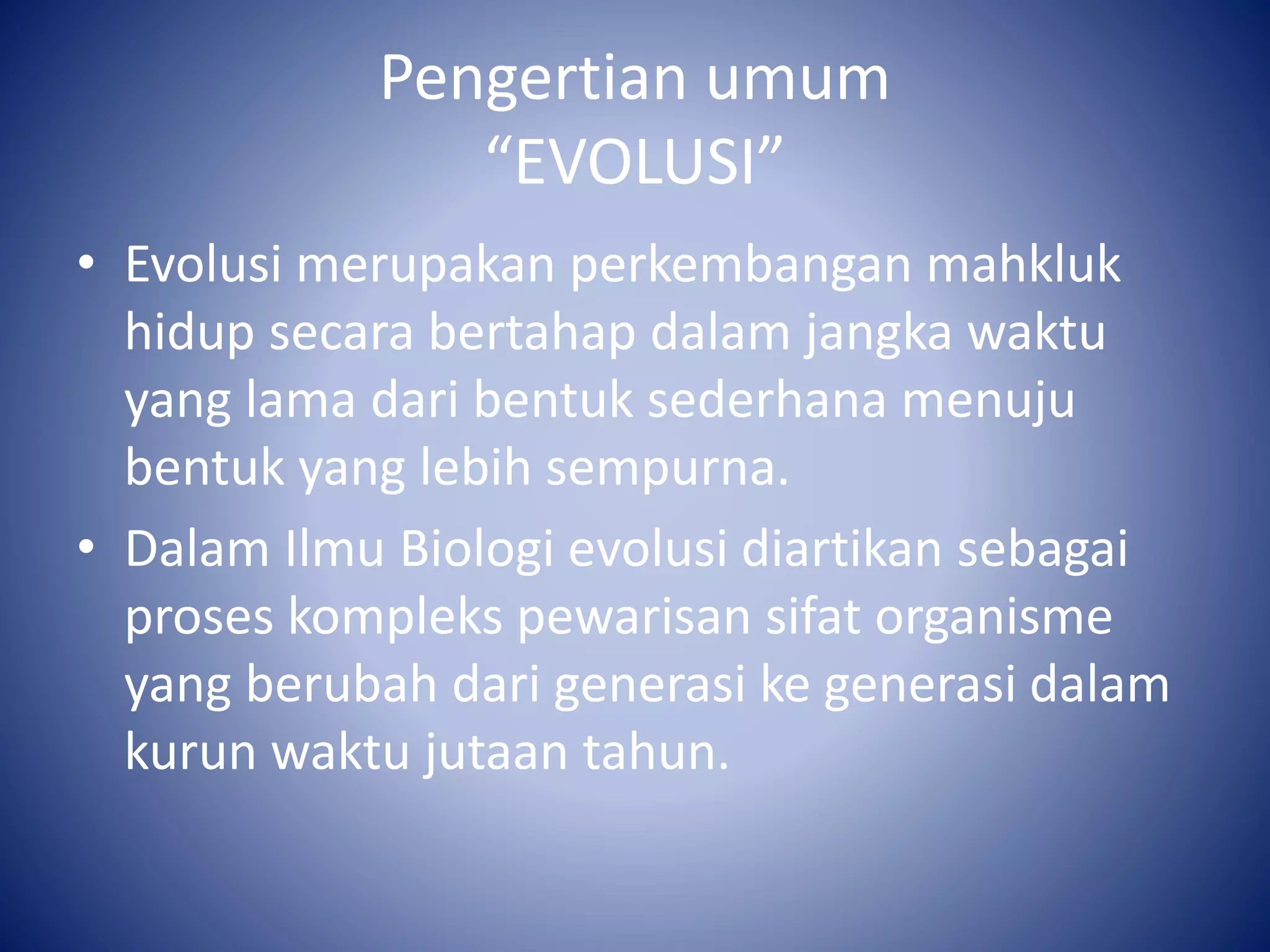 Teori Evolusi | PPTX