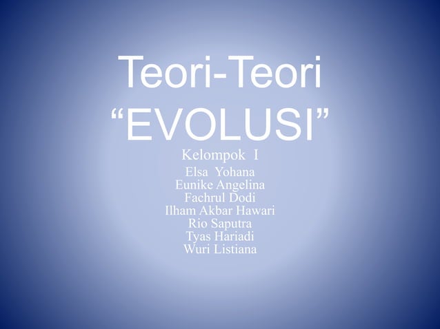 Teori Evolusi | PPTX
