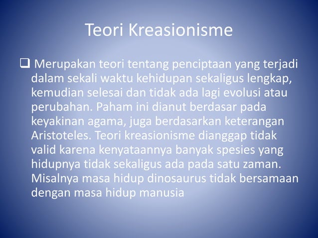 Teori Evolusi | PPTX