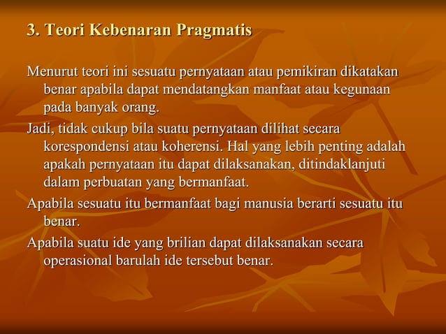 TeoriteoriKebenaranuntukekonomidanfinance.ppt