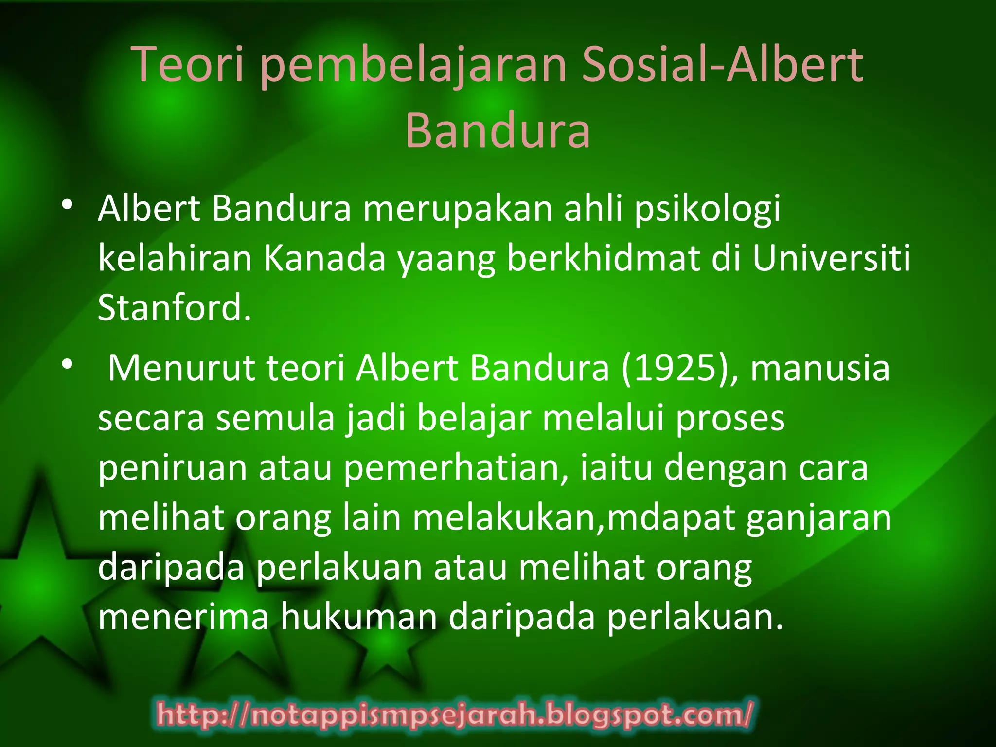 Teori teori pembelajaran sosial dan kognitif | PPS