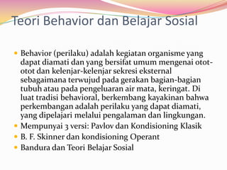 Teori teori psikologi perkembangan | PPTX