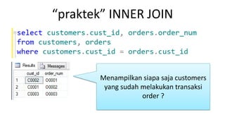 JOIN dan VIEW pemrograman basis data | PDF